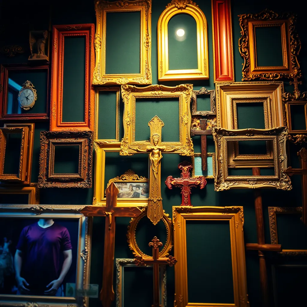 Cross Picture Frame Collages: Art, Design, and Storytelling