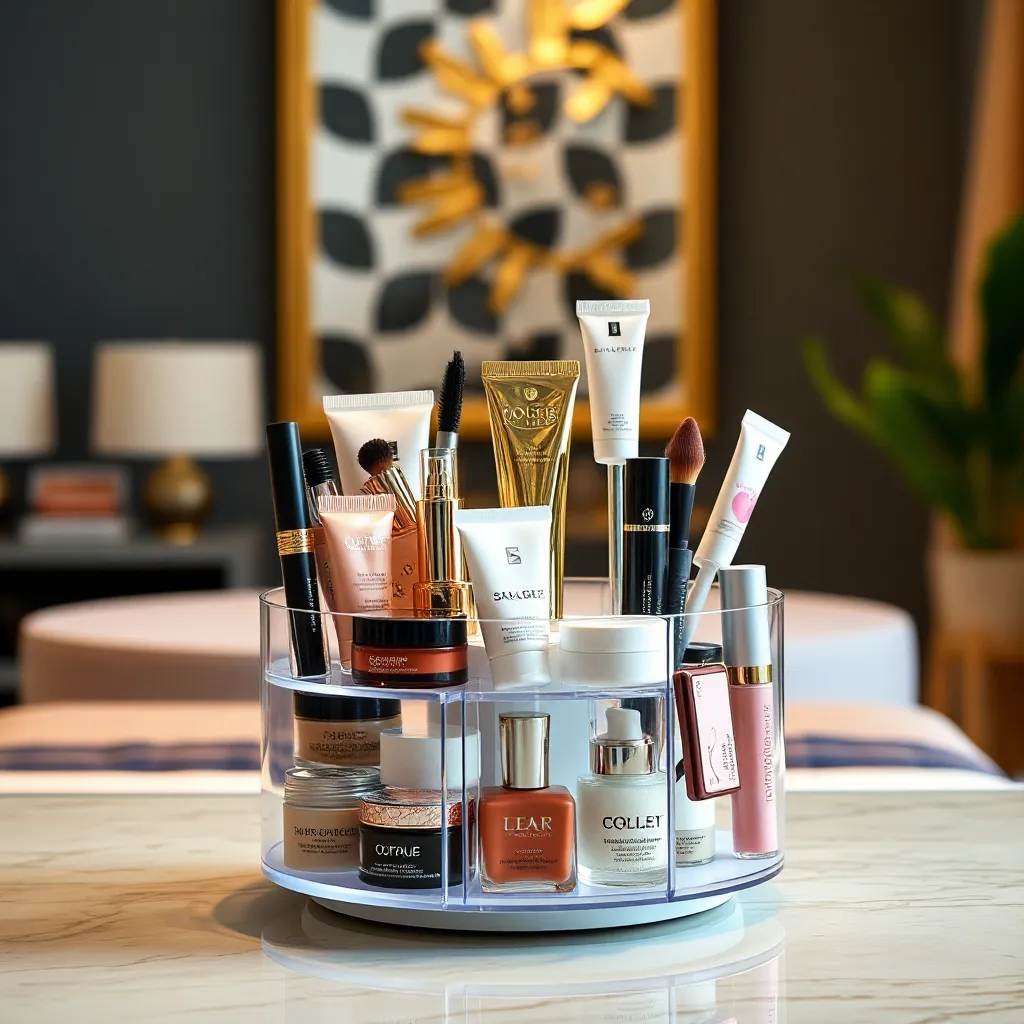 Maximize Your Space with a Rotating Cosmetic Organizer